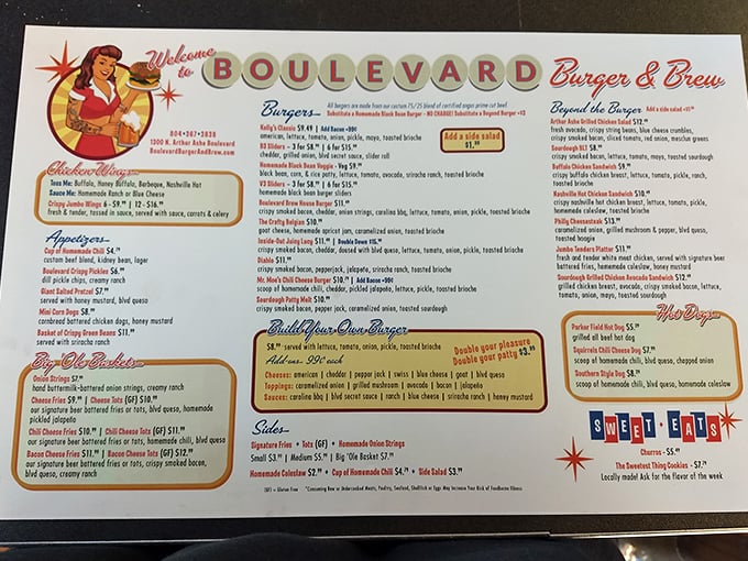 The menu reads like a love letter to American classics, with enough options to make decision-making the hardest part of your visit.