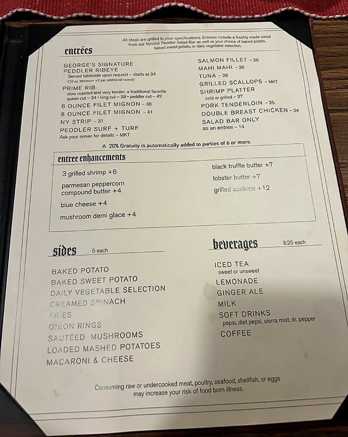 A menu that gets straight to the point: exceptional steaks, classic sides, and not a hint of pretension. Decision paralysis has never been so delicious.
