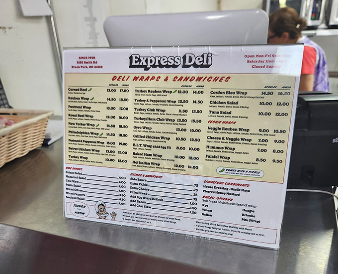 This menu is like a roadmap to sandwich nirvana. Notice how "Home of the Reuben" isn't just marketing—it's a solemn promise they deliver on daily.