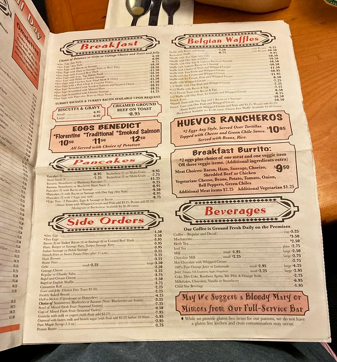 A menu so extensive it could double as light reading material. The 101 omelets aren't just a catchy slogan – they're a delicious challenge.
