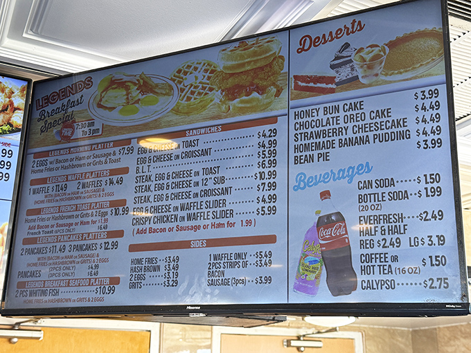 This menu board isn't just a list of options—it's a roadmap to happiness with chicken as your co-pilot.