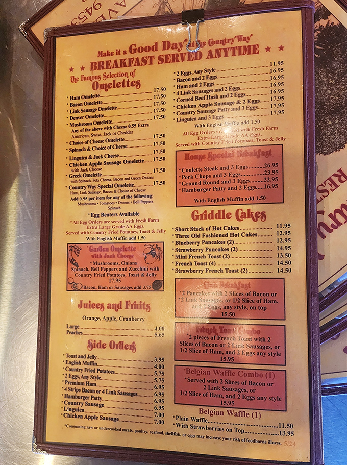 This menu isn't just a list—it's a roadmap to happiness. Studying it feels like preparing for the most delicious exam you'll ever take.