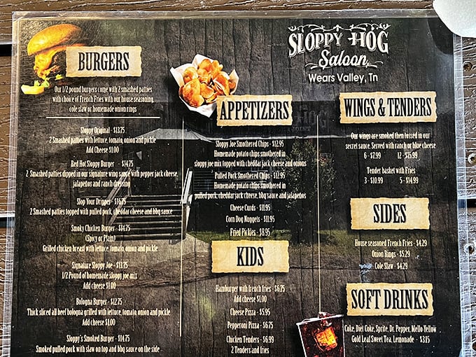 A menu that doesn't need fancy fonts or flowery descriptions—just straightforward promises of satisfaction that your taste buds can cash immediately.