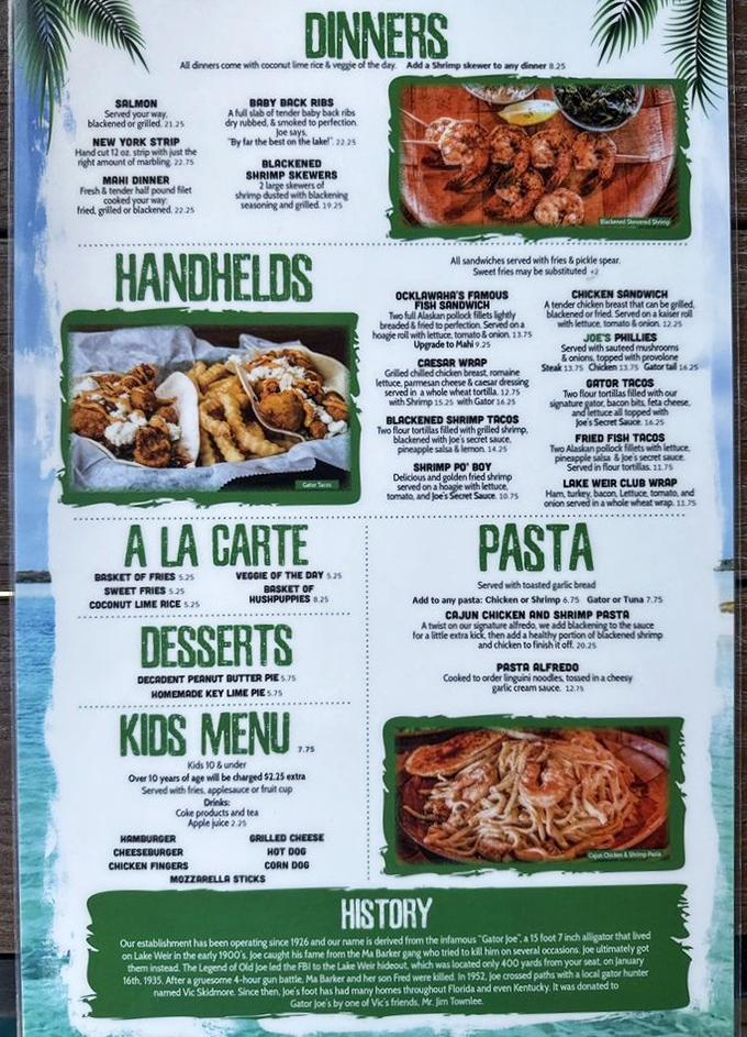 This isn't just a menu – it's a roadmap to culinary happiness in the Florida countryside.