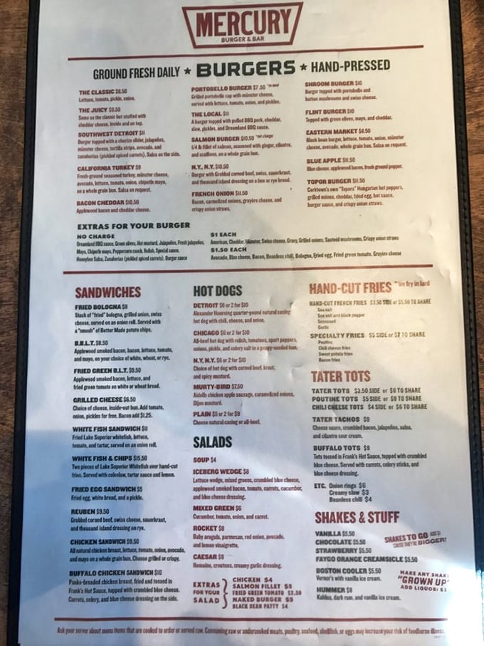 This menu isn't just a list of food—it's a roadmap to happiness. The hardest part is choosing just one burger adventure.