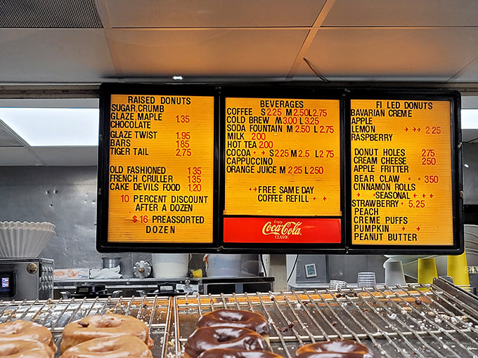 This illuminated menu board isn't just a list—it's a roadmap to happiness. Choose your own adventure, but choose wisely.