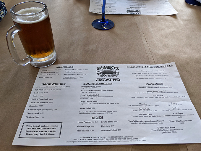A cold beer and a simple menu—the hallmarks of places that understand great food doesn't need a dictionary to describe it.