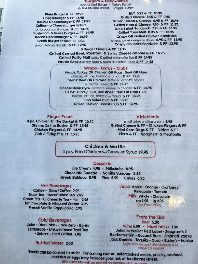 The menu reads like a love letter to American comfort food classics – no molecular gastronomy here, just honest dishes that satisfy the soul.