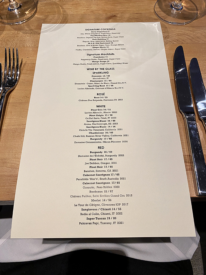 A wine list that reads like a passport to the world's best vineyards—Italy, France, California, and beyond—paired perfectly with seasonal Italian cuisine.
