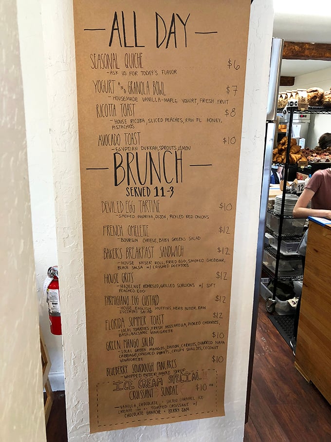 This handwritten menu on kraft paper isn't just charming—it's a roadmap to flavor paradise. Each item promises a different journey for your taste buds.