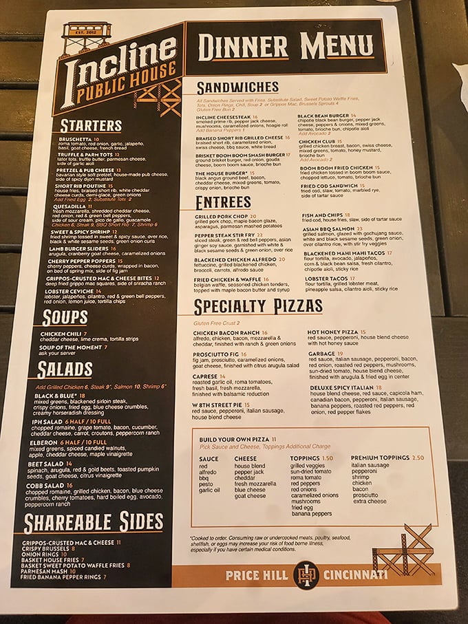 This isn't just a menu – it's a roadmap to culinary happiness, featuring everything from legendary cheesesteaks to comfort classics.