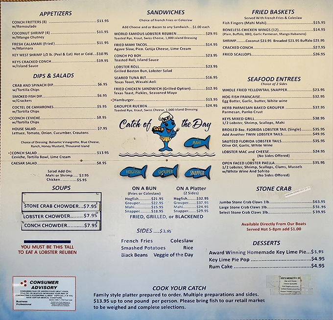 A menu that reads like a love letter to the sea. Decision paralysis has never been so delicious!