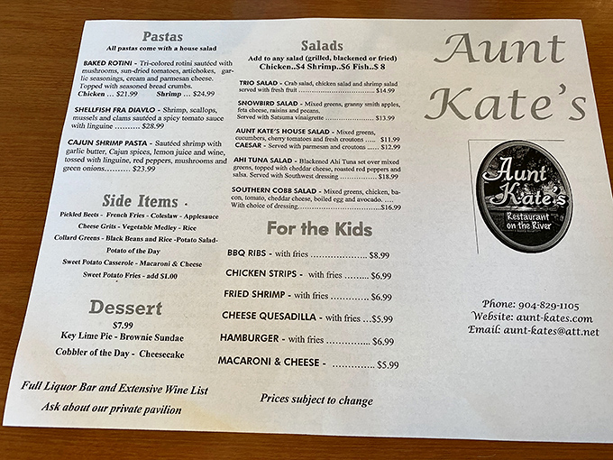 A menu that reads like a love letter to seafood lovers – where every dish promises a vacation for your taste buds.