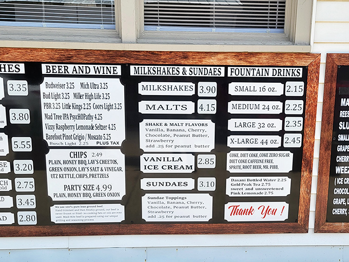 Simple menus tell the greatest stories – beer, sandwiches, and milkshakes that'll make you believe in happiness again.