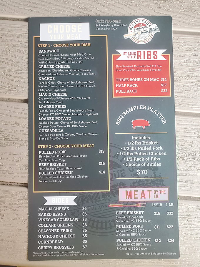 This isn't just a menu—it's a roadmap to happiness. Choose your adventure wisely, though all paths lead to meat nirvana.