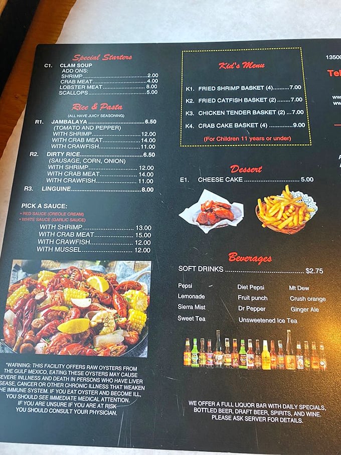 This menu isn't just a list of options—it's a treasure map where X marks the spot for your next food coma.
