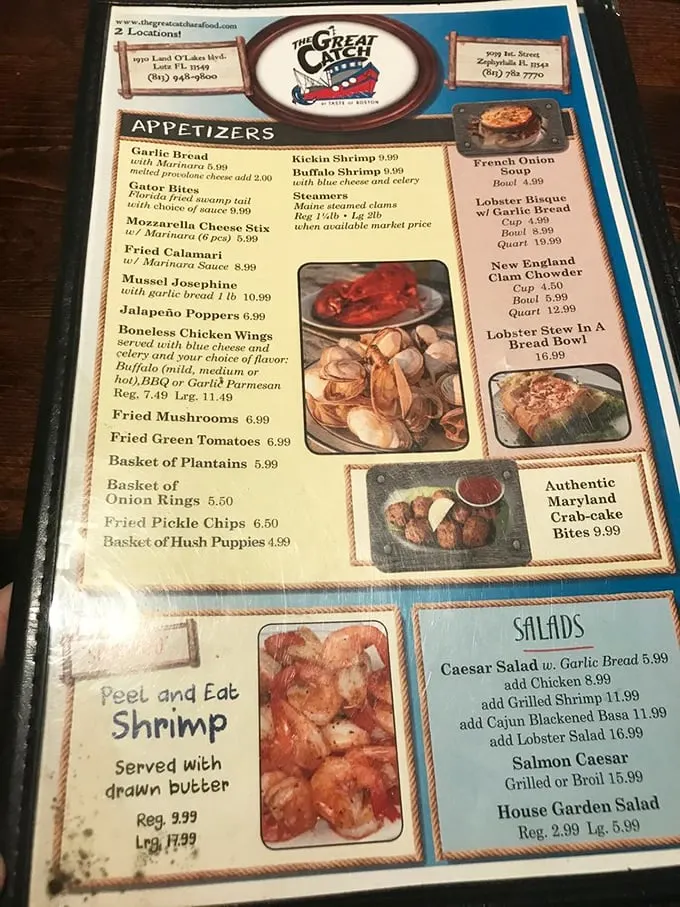 This menu reads like a love letter to New England seafood traditions. The hardest part? Deciding what delicious path to take.