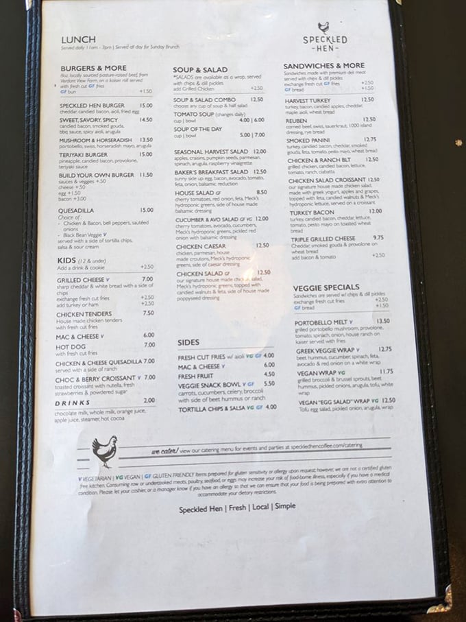 A menu that reads like a love letter to breakfast and lunch enthusiasts. Each item promises a flavor adventure worth embarking on—decision paralysis guaranteed.