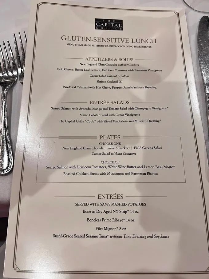 A gluten-sensitive menu that doesn't feel like punishment. Finally, dietary restrictions meet culinary ambition in perfect harmony.
