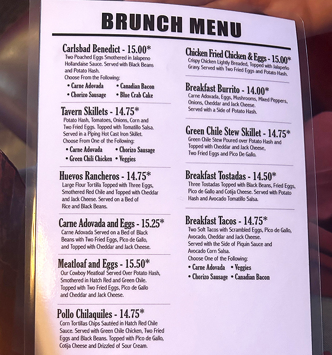 The brunch menu reads like a love letter to New Mexican cuisine. Blue crab cake Benedict? Now that's how you upgrade a Sunday morning.