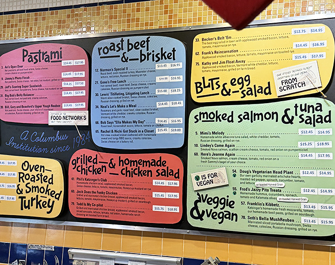 This technicolor menu board isn't just information—it's a roadmap to happiness. Choose your adventure wisely, hungry traveler.