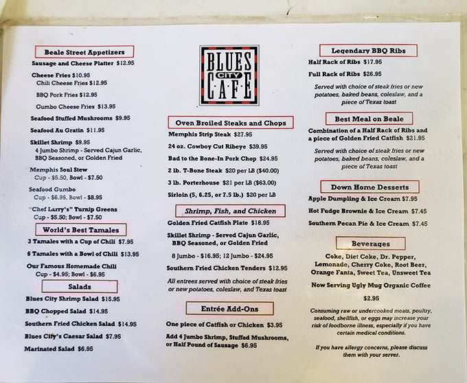 The menu reads like a love letter to Southern cuisine—each dish a chapter in Memphis' culinary story.