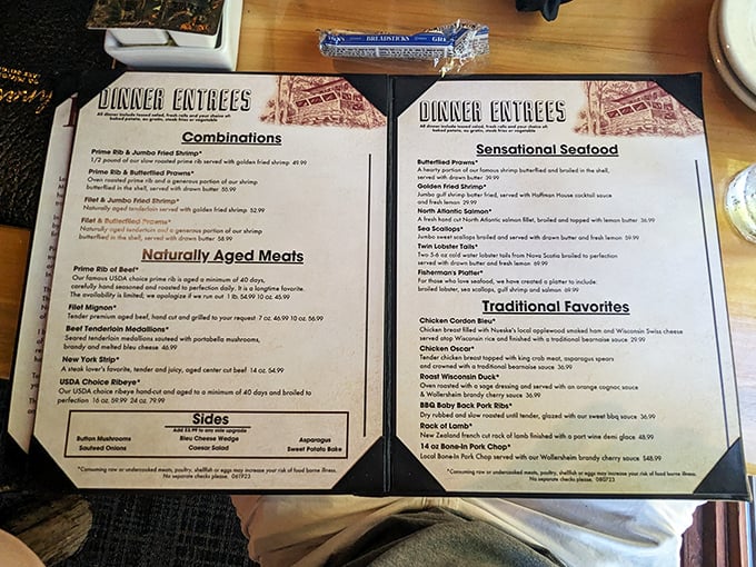 This isn't just a menu—it's a roadmap to Wisconsin culinary bliss, where "Traditional Favorites" means dishes that have earned their place over decades.