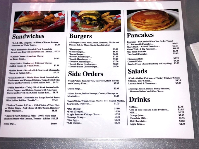 A menu that doesn't need fancy fonts or pretentious descriptions—just honest food that makes you wonder why you ever bothered with avocado toast and small plates.