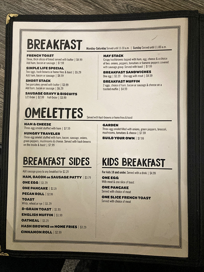 A menu that reads like your favorite aunt's recipe box, with prices that won't require a second mortgage.