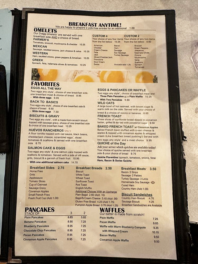 The breakfast menu at Elmo's reads like a love letter to morning indulgence. "Breakfast Anytime!" might be the three most beautiful words in the English language.