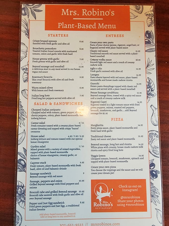 A plant-based menu that proves Italian tradition can embrace modern dietary preferences without sacrificing an ounce of flavor or authenticity.
