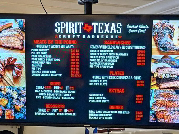This menu reads like a love letter to authentic barbecue, with options that'll make any meat lover weak.