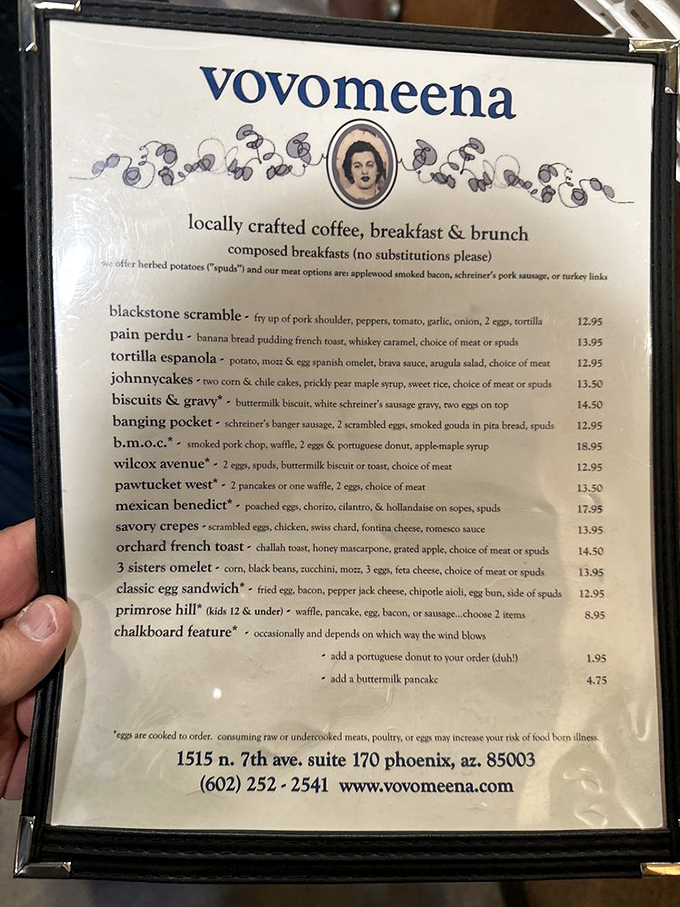 This isn't just a menu—it's a love letter to breakfast written by someone who understands that morning meals deserve serious respect.