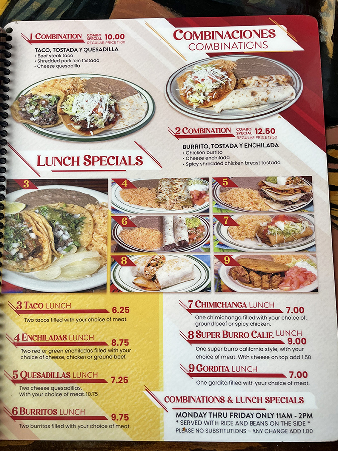 The menu at Mi Pueblo isn't just food—it's a roadmap to happiness. Each combination plate promises a journey that'll have you planning your next visit before finishing the first.