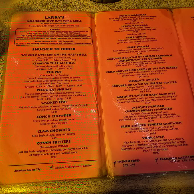 A menu that gets straight to the point: fresh seafood prepared with respect and zero pretension. The clam chowder beckons from page one.