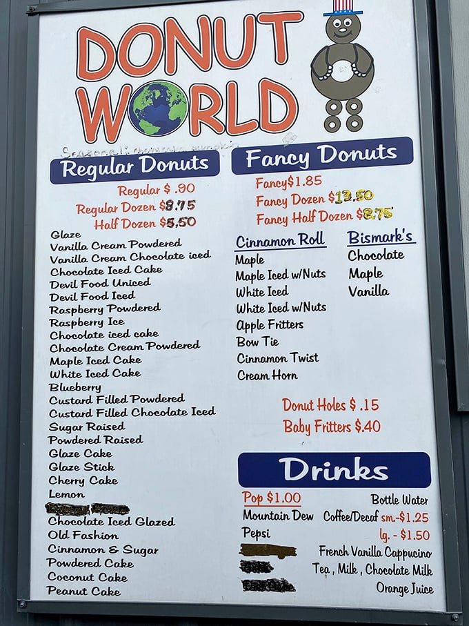 Decision paralysis hits hard at the menu board. With dozens of varieties from glazed to fancy Bismarcks, choose wisely—or just get one of each.