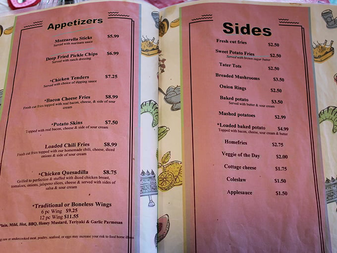 A menu that doesn't need fancy fonts or pretentious descriptions – just honest American comfort food that makes decision-making delightfully difficult.
