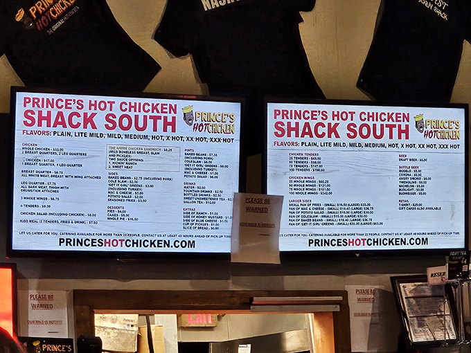 This menu isn't just a list of options—it's a heat index that separates the curious from the courageous. Choose wisely, my friends.