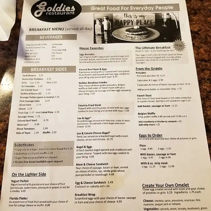 A menu that proudly declares "Great Food For Everyday People" isn't just marketing – it's the culinary equivalent of a pinky promise they absolutely keep.