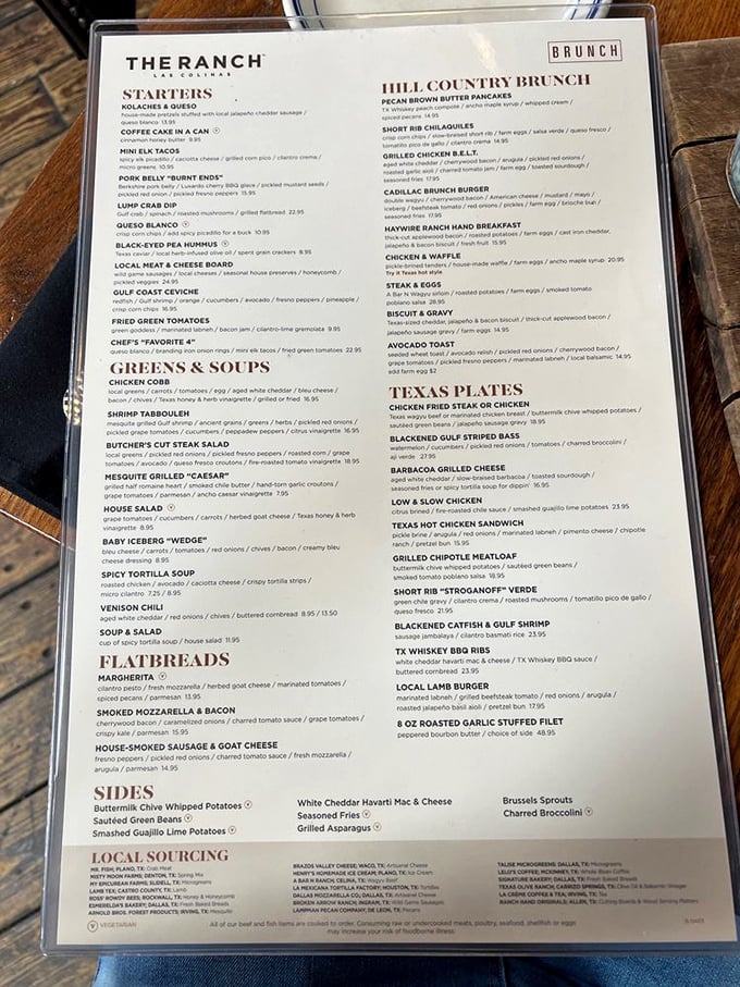 This menu isn't just a list of dishes—it's a road trip across Texas, from Gulf shrimp to Hill Country venison, no passport required.