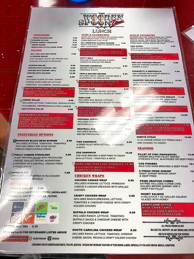 A menu that reads like a love letter to American comfort food classics.