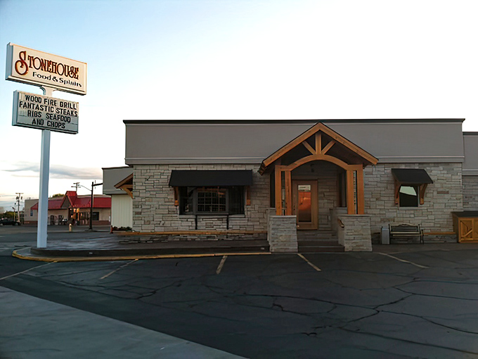 The Stonehouse Restaurant isn't trying to be trendy—it's too busy serving steaks that make even Chicago carnivores nod in respectful approval.
