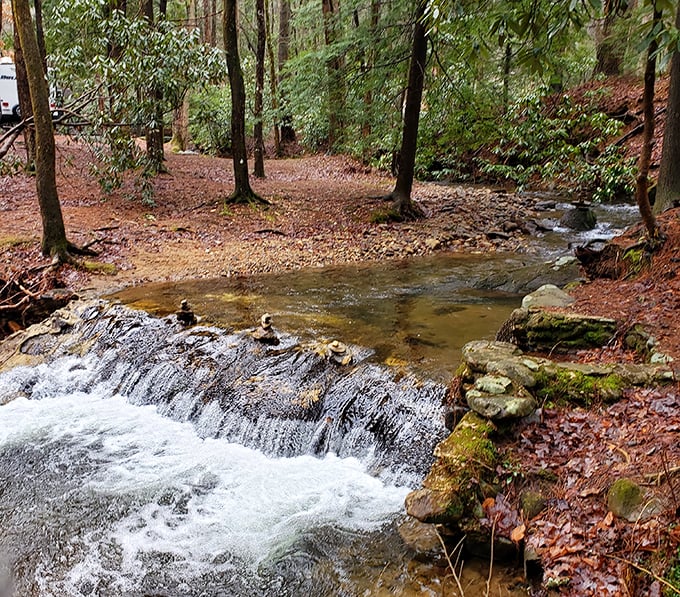 Water doesn't just flow here—it dances over rocks in a choreographed performance that's been running since before Broadway existed.