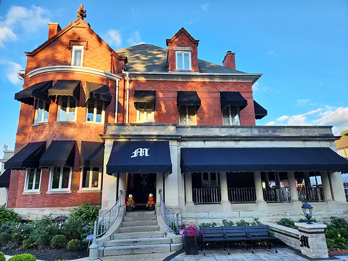 The Meredith Inn stands as a gorgeous testament to Victorian architecture, its brick façade and elegant awnings inviting visitors to step back in time while enjoying modern comforts.