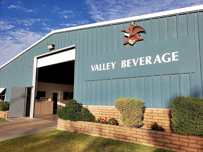 Valley Beverage isn't just a building—it's a desert oasis where thirsty travelers find respite from the California heat.