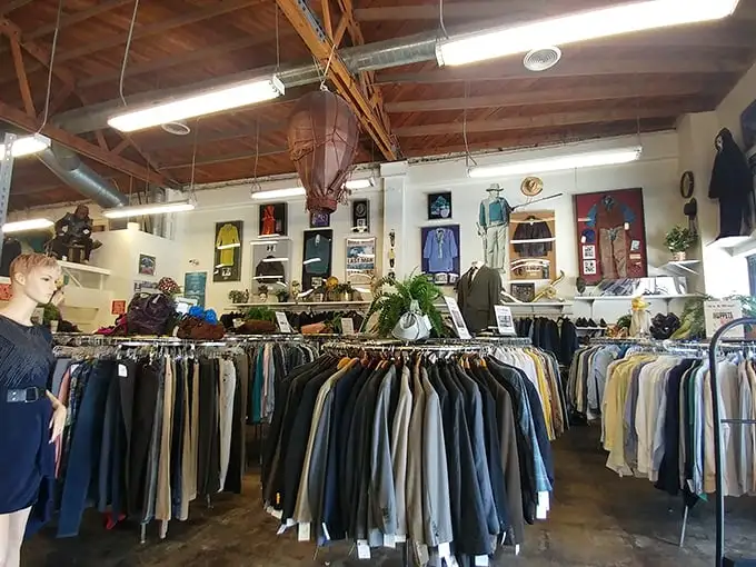 Racks upon racks of possibility. Each hanger holds not just clothing, but potential stories from your favorite shows and films.