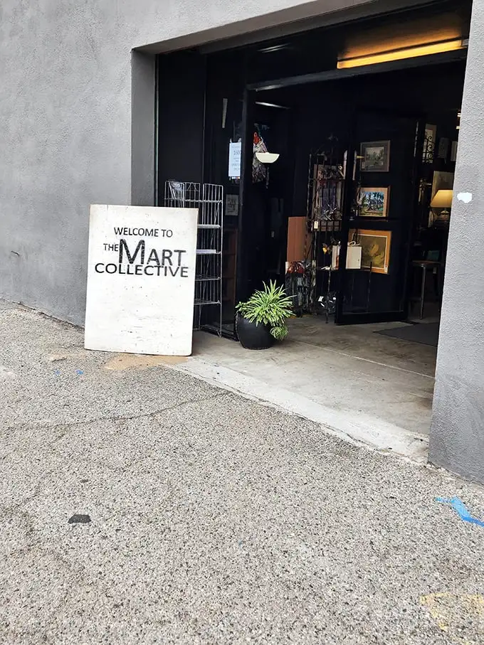 Step through this portal and kiss your afternoon goodbye—The Mart Collective's entrance is the rabbit hole that leads to a wonderland of vintage delights.