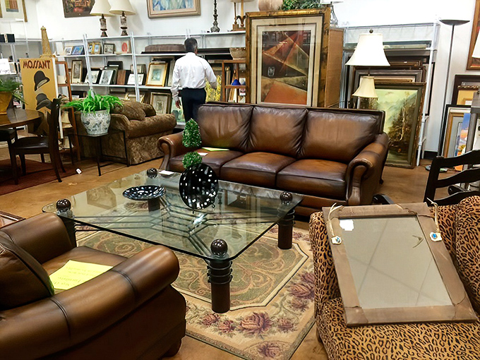 Not just furniture, but time travel. This leather living room set has stories to tell, if only sofas could talk.