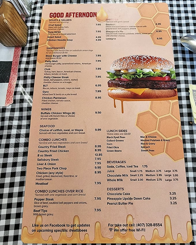 A menu that speaks the universal language of comfort food. No fancy descriptions needed when the classics are done this well.