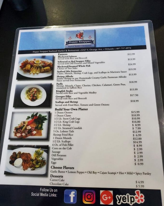 This menu isn't just a list of options—it's a treasure map where X marks the spot for your next food obsession.